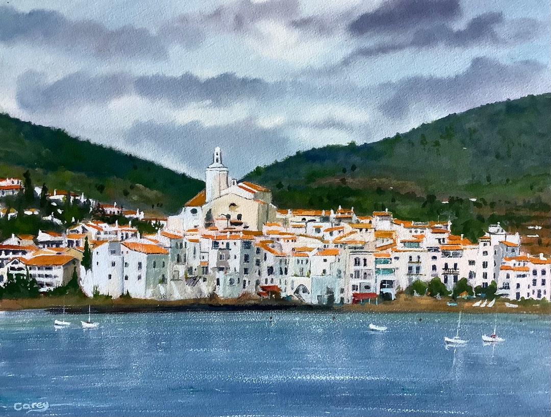 Cadaques in Spain Original Painting - Etsy