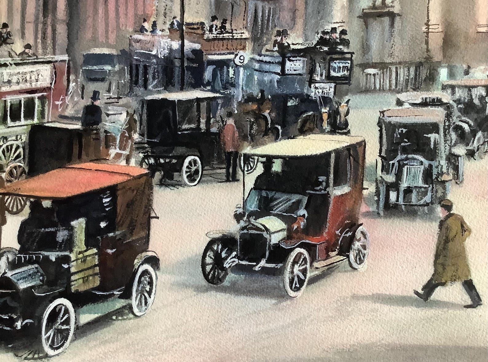 Original Watercolour Painting the Bank of England left and the Royal ...