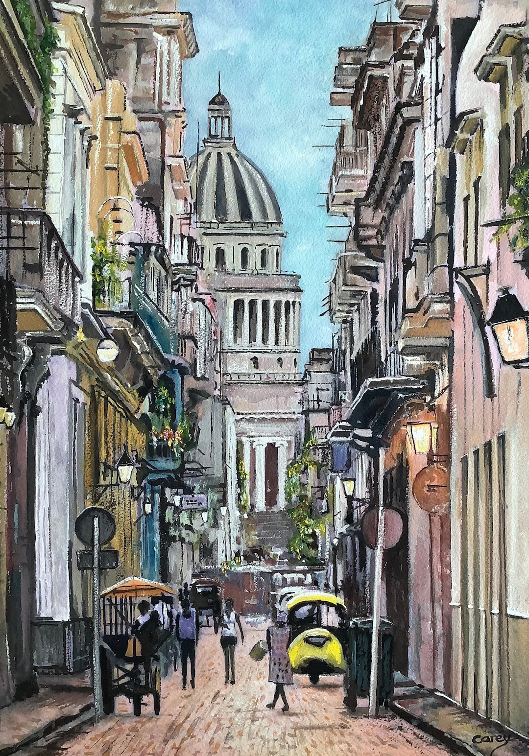 City Scene Street Scene Original Painting - Etsy