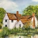 Flatford Mill Suffolk Original Watercolour Painting Landscape Cottage ...
