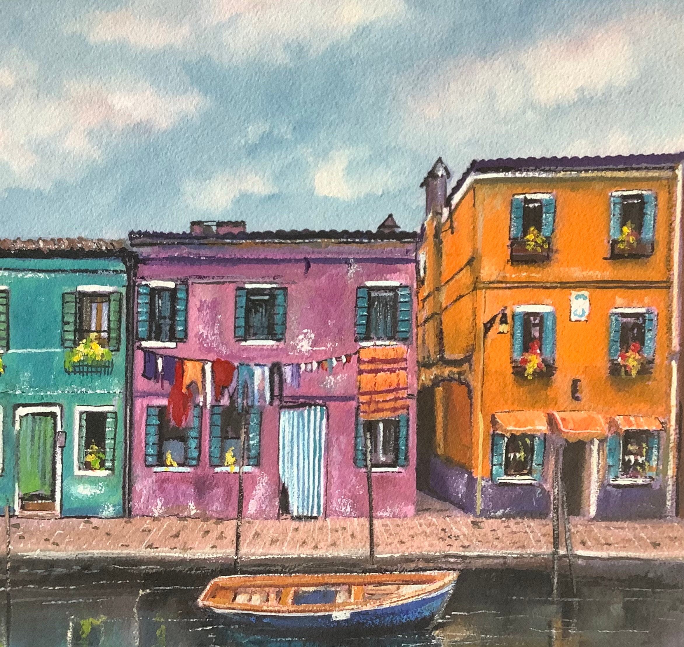 Italy Reflections of Colour Original Painting - Etsy