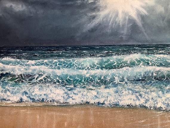 Sunlight Through Clouds Painting