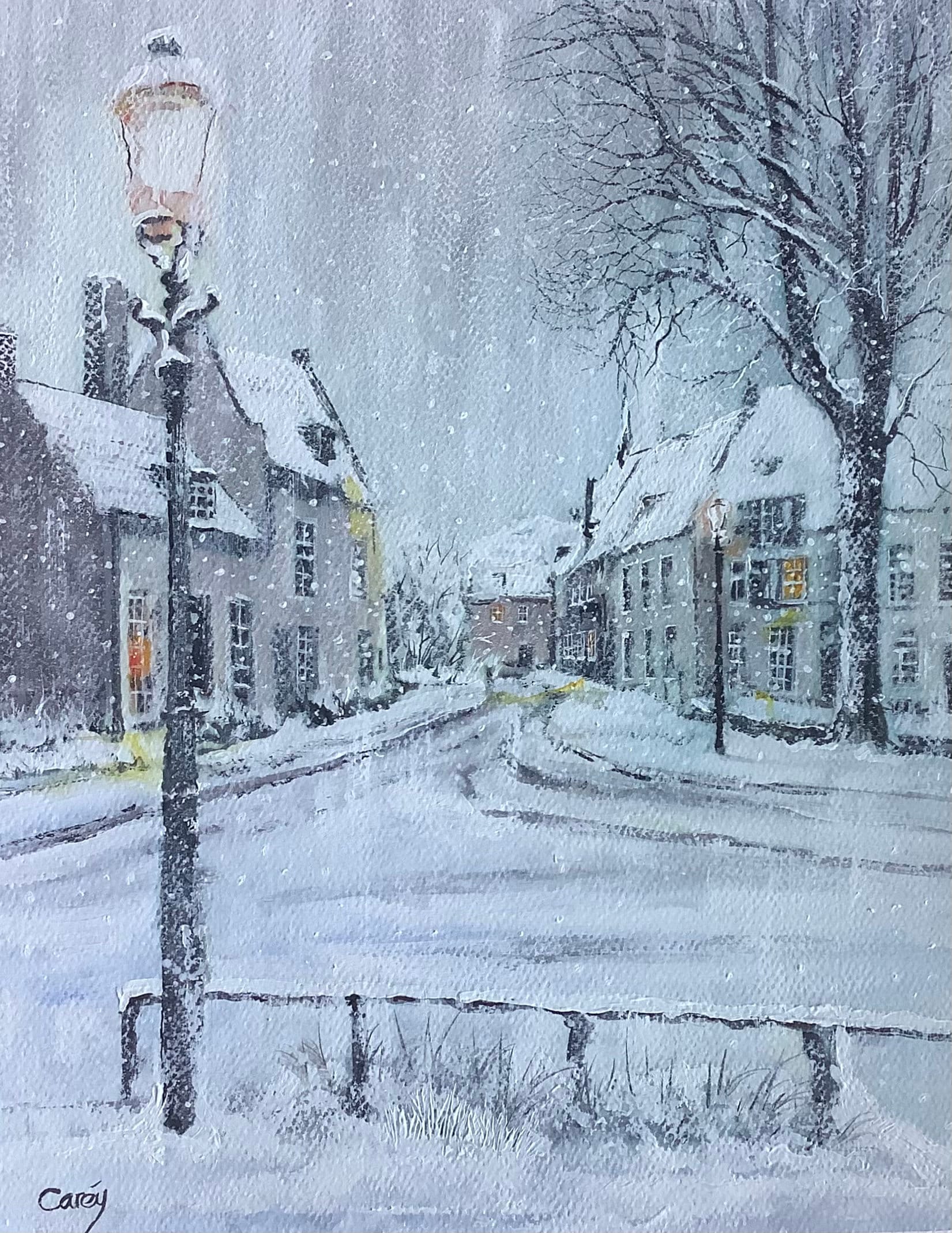 Winter Scene Original Painting - Etsy