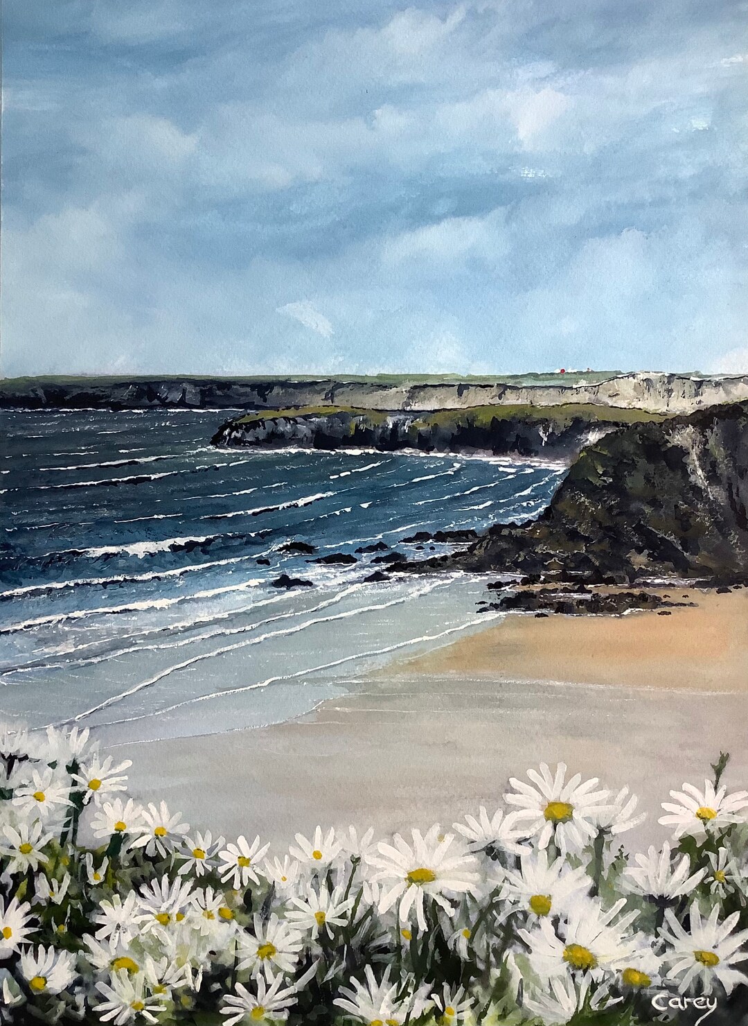 Cornish Coast Original Watercolour - Etsy