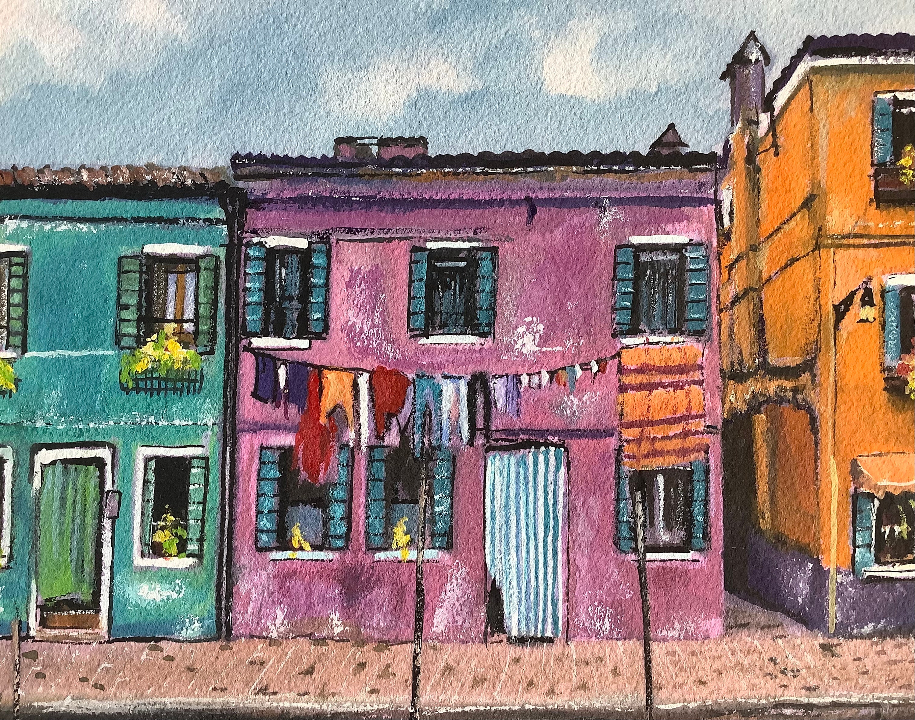 Italy Reflections of Colour Original Painting - Etsy