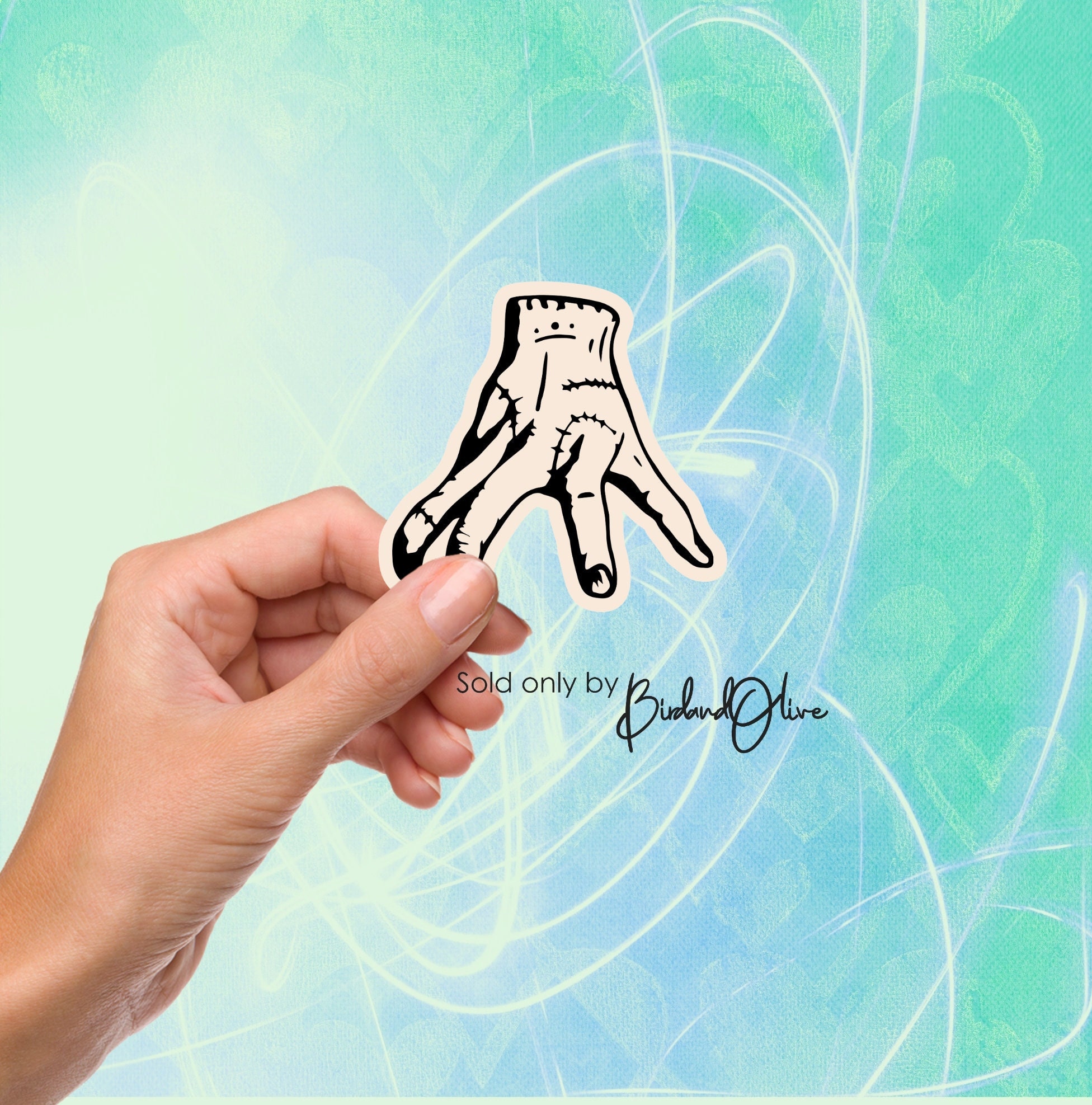 Wednesday Addams-6 Sticker Bundle, Wednesday and Thing Vinyl Stickers ...