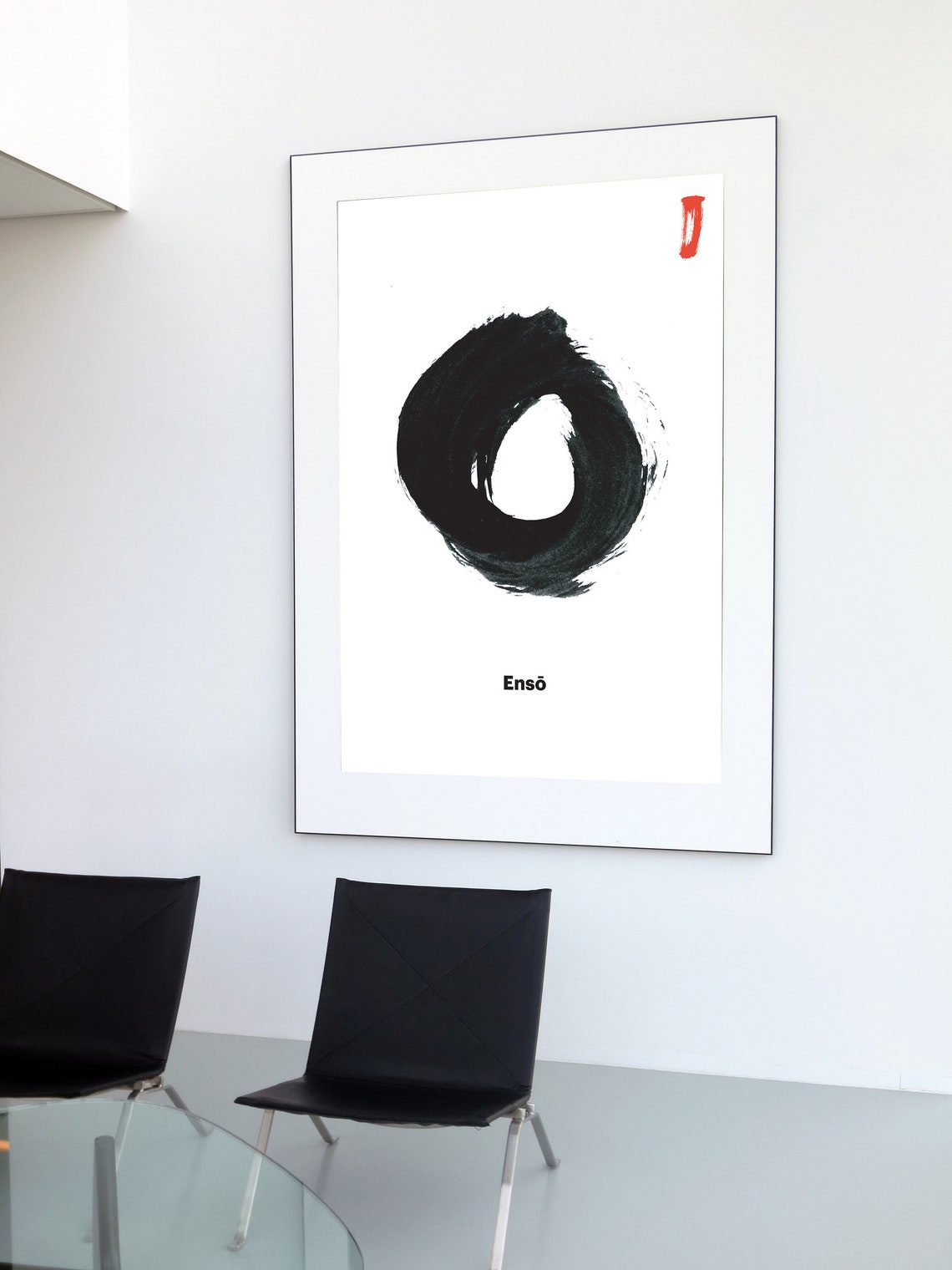 Enso Zen poster digital artwork wall art Japan art | Etsy
