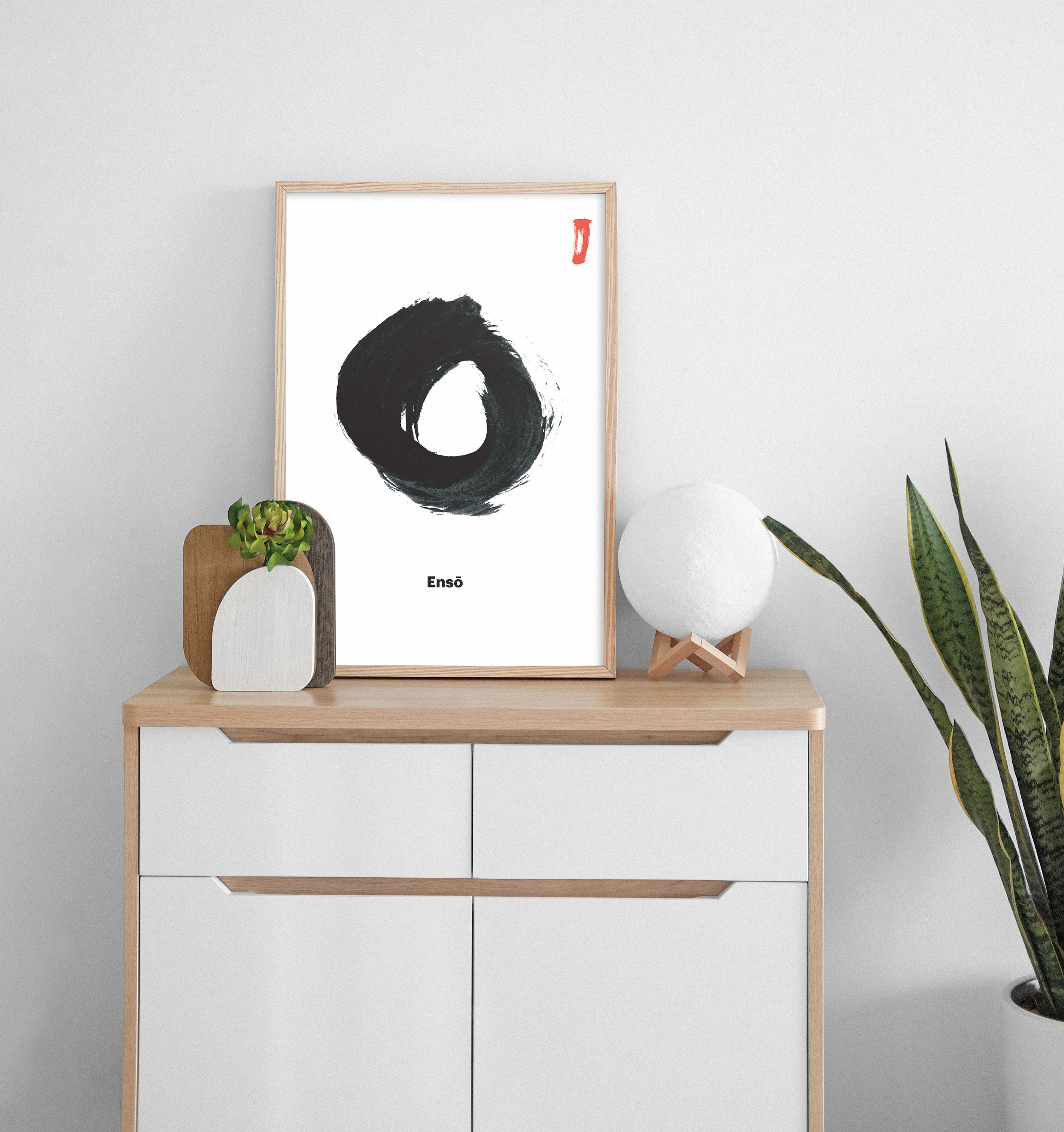 Enso Zen poster digital artwork wall art Japan art | Etsy