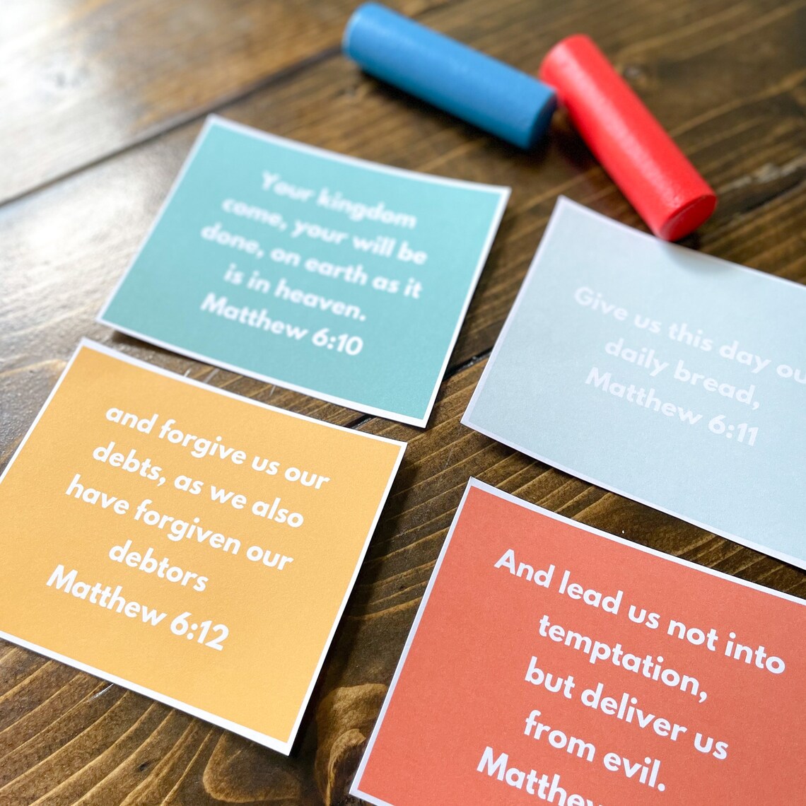 The Lord's Prayer Cards (ESV) | Printable Cards - Etsy