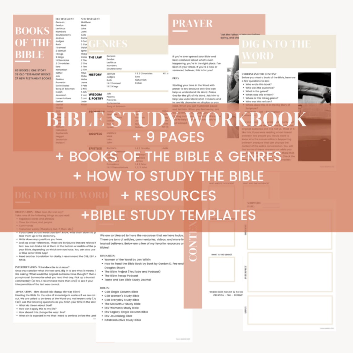 Bible Study Workbook | How to Study the Bible | Inductive Bible Study ...
