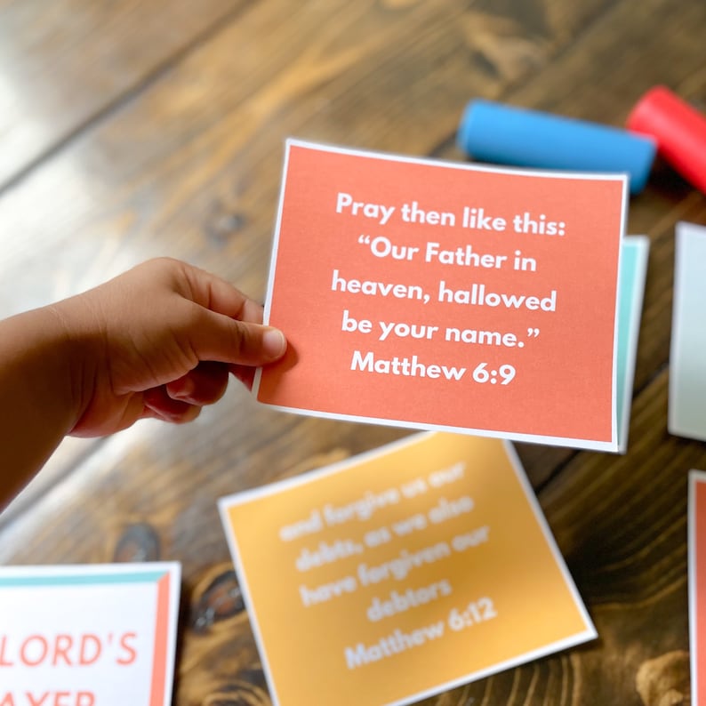 The Lord's Prayer Cards (ESV) | Printable Cards - Etsy