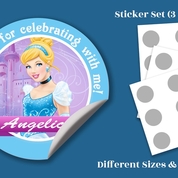 Cinderella Stickers - Etsy