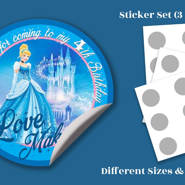 Cinderella Stickers - Etsy