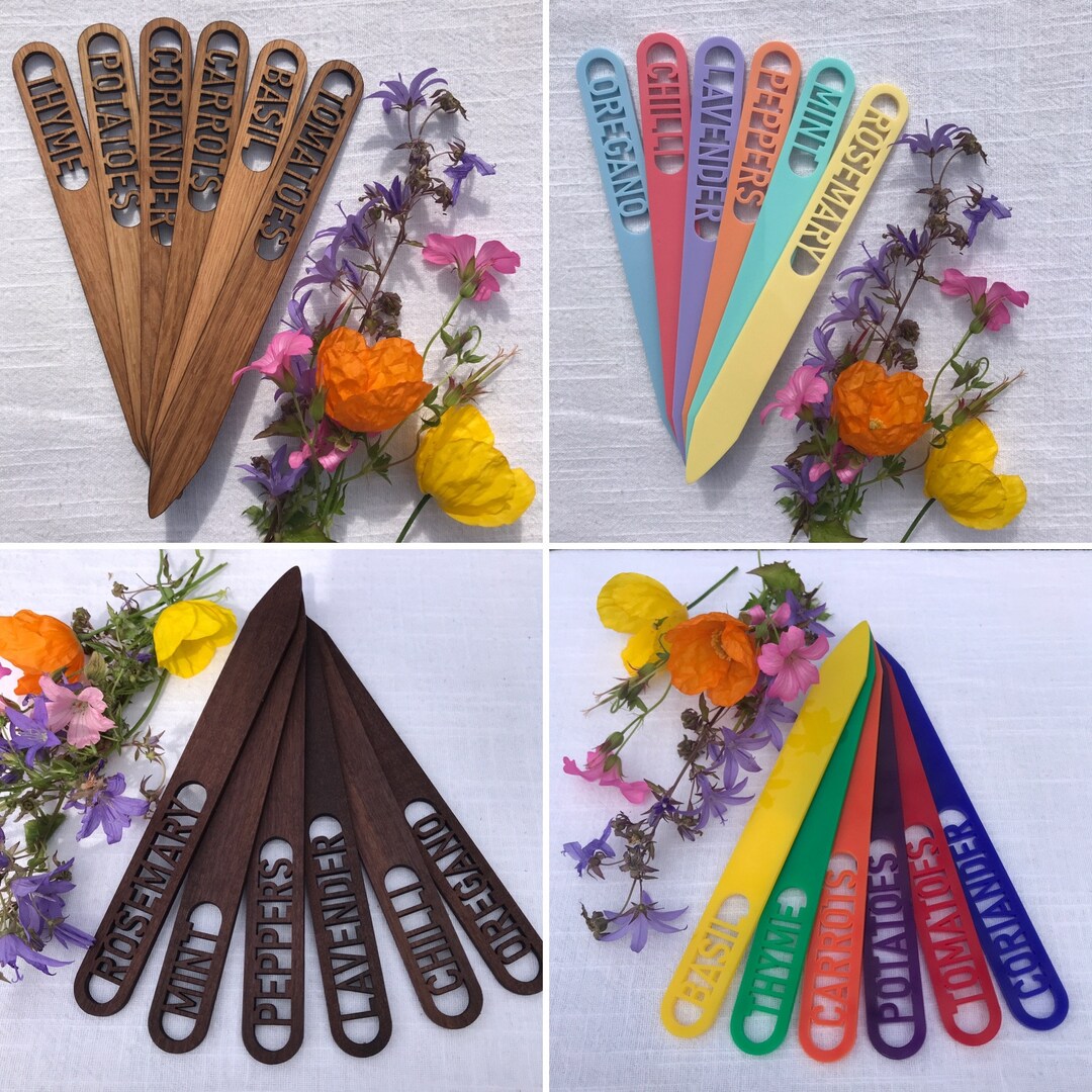 Personalised Garden Plant Labels / Bulb and Flower Stakes / Indoor and ...