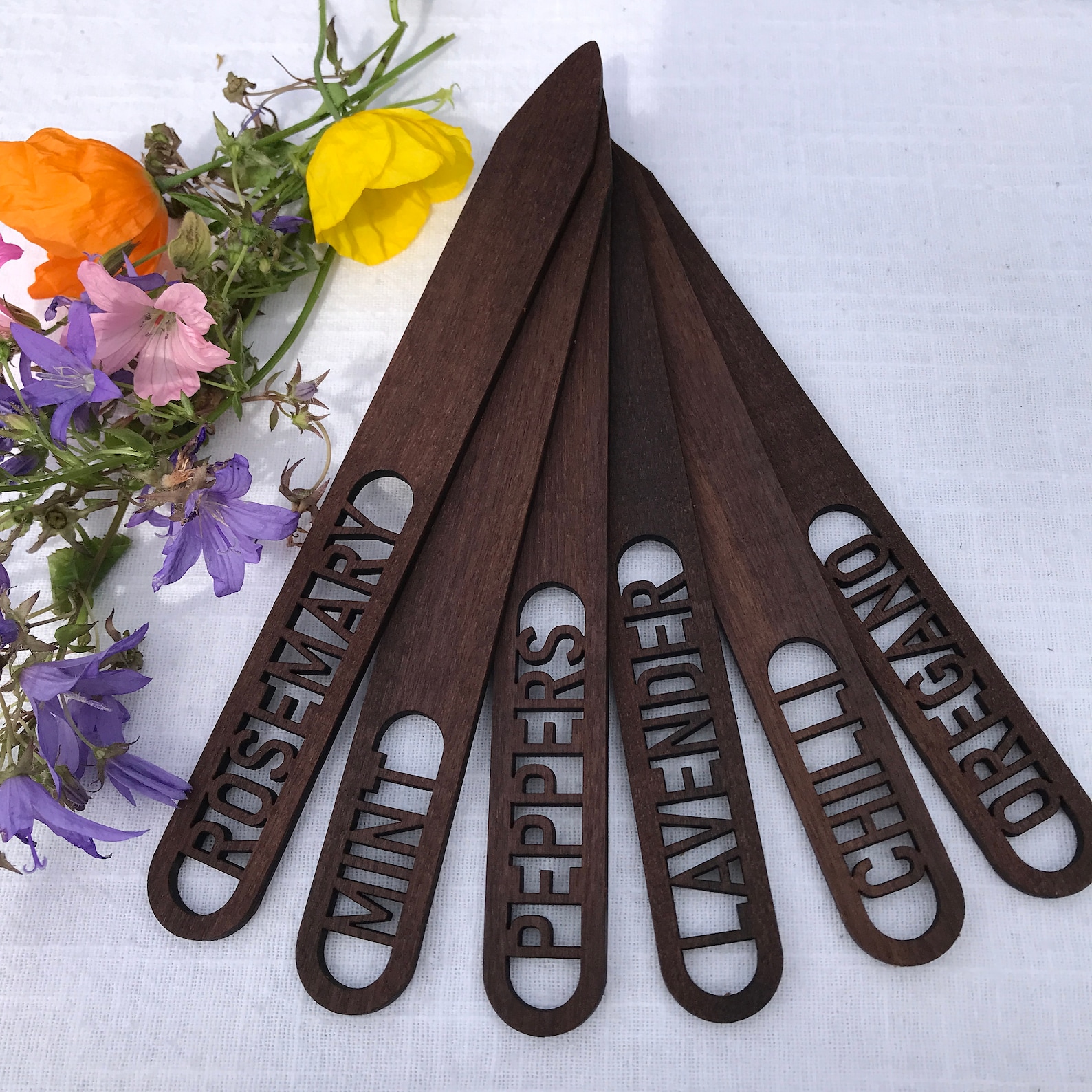 Personalised Garden Plant Labels / Bulb and Flower Stakes / Indoor and ...