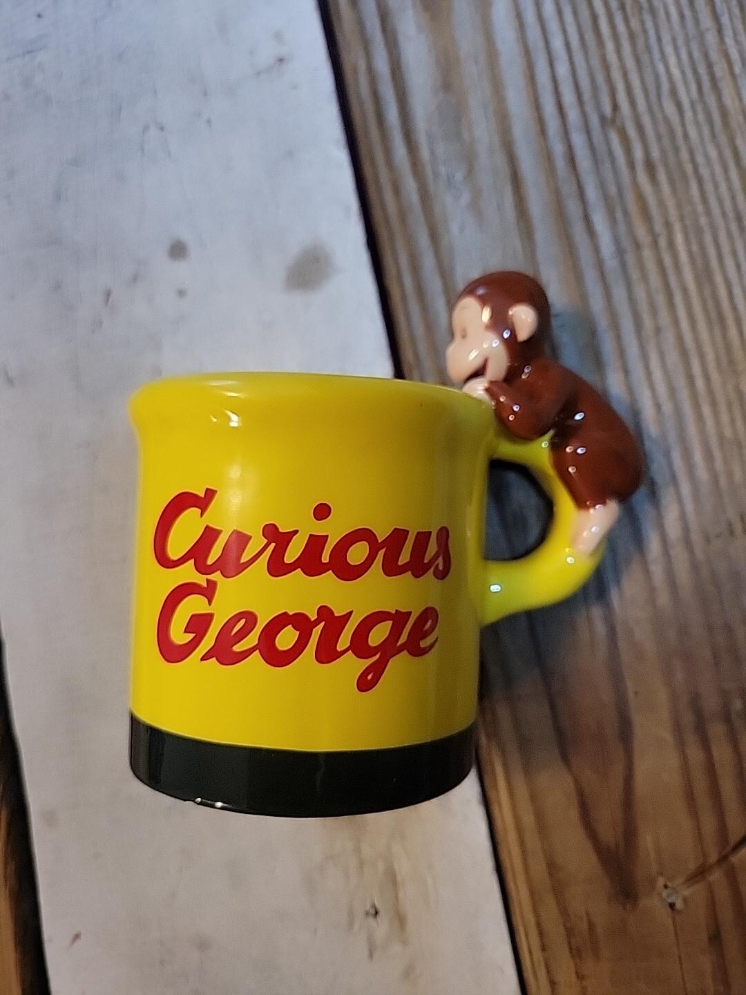 1997 Curious George A Good Little Monkey Ceramic Mug Banana Inside HMCO ...