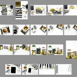 Black & Gold Office Stock Photo Bundle | 25 Styled Stock Photos ...