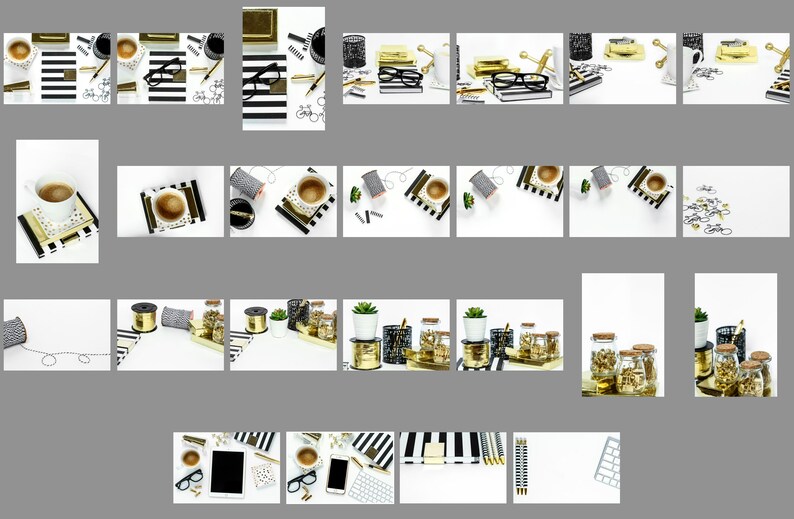 Black & Gold Office Stock Photo Bundle | 25 Styled Stock Photos ...
