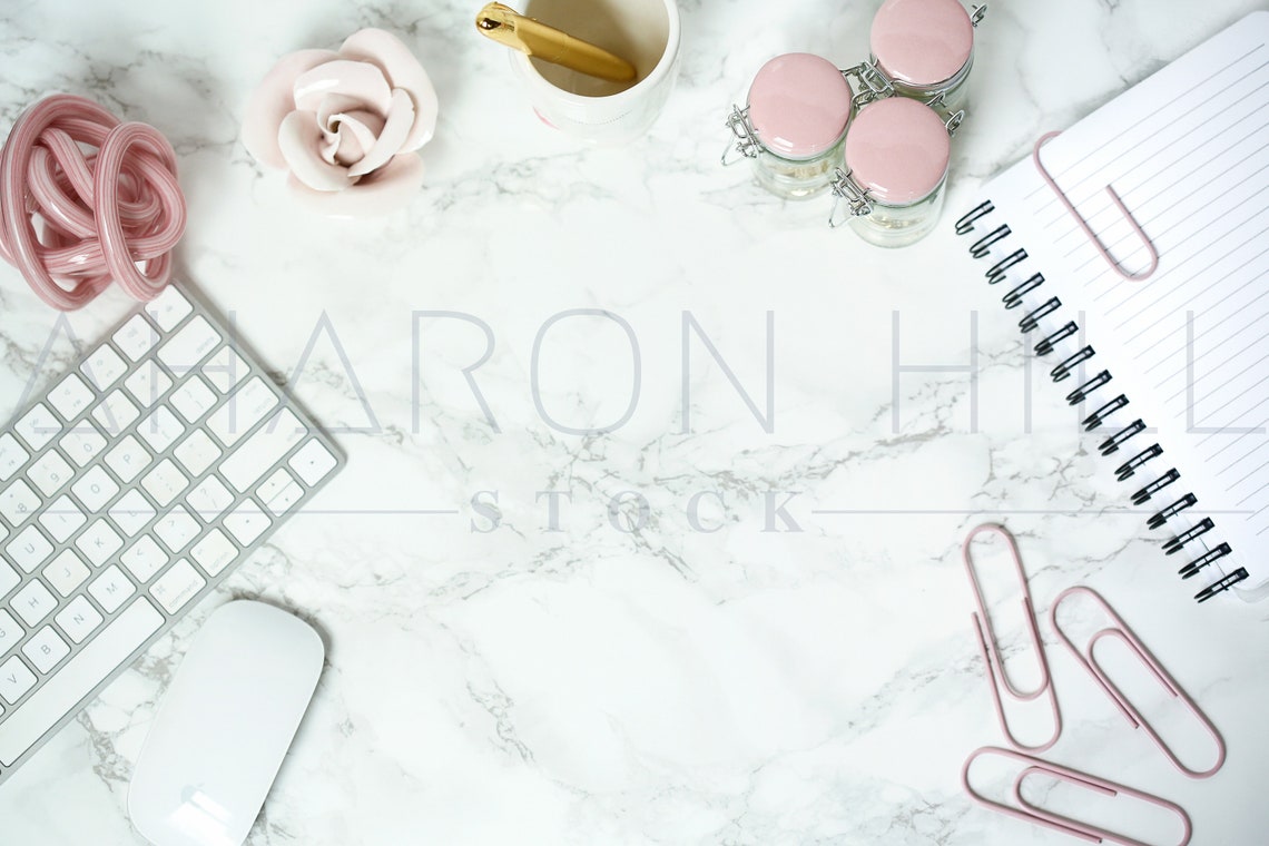 Pink Blush Office Stock Photo Bundle 20 Styled Stock Photos - Etsy