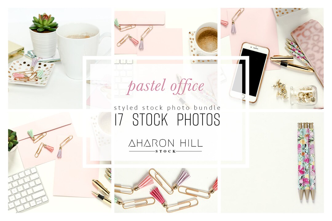Pastel Office Stock Photo Bundle | 17 Styled Stock Photos | Lifestyle ...