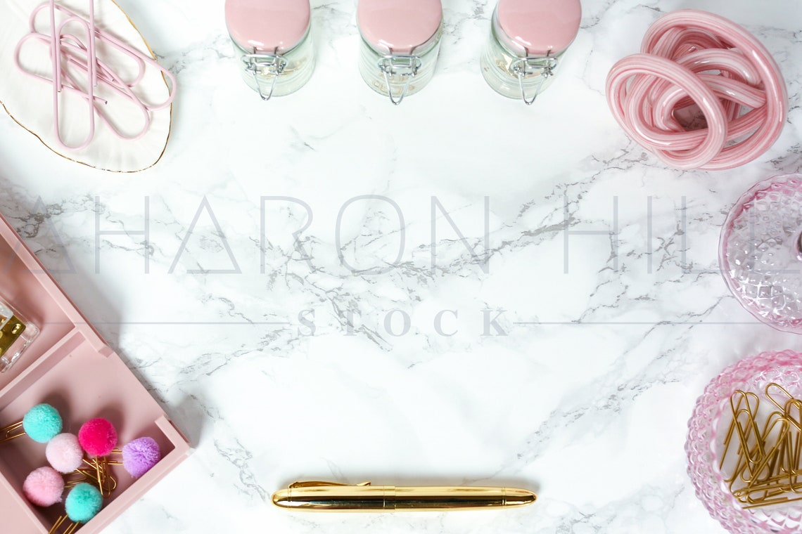 Pink Blush Office Stock Photo Bundle 20 Styled Stock Photos - Etsy