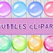 16 Individual Bubbles Clipart Digital PNG Hand Drawn - Etsy