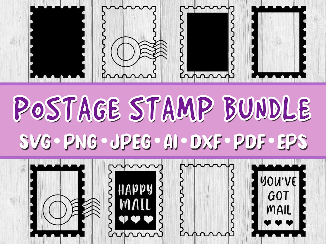 Postage Stamp SVG Bundle, Bundle of 8, Digital Download, Cricut, Svg ...