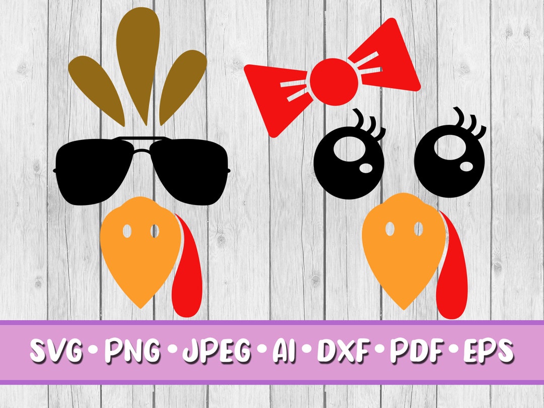 Turkey SVG, Digital Download, Svg, Jpeg, Png, Dxf, Eps, Ai, PDF ...