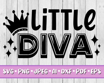 Little Diva Svg - Etsy