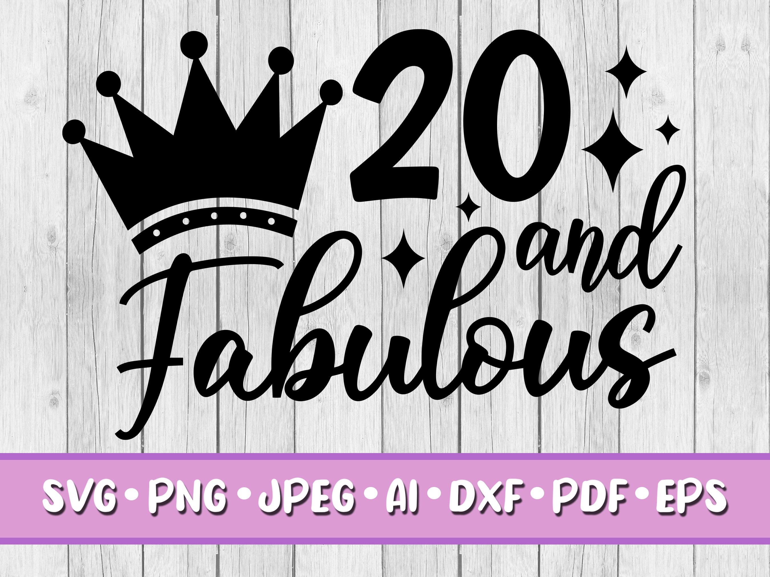20th Birthday Happy Birthday Ai 20 Svg Celebration Digital Download ...