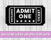 Ticket SVG Digital Download Svg Jpeg Png Dxf Eps Ai - Etsy Canada