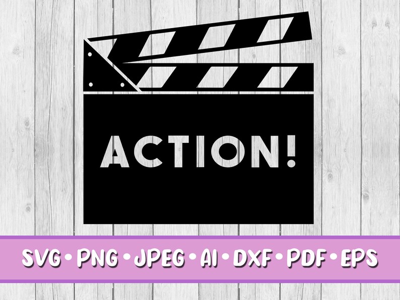 Clapper Board SVG Digital Download Svg Png Jpeg Dxf Eps - Etsy