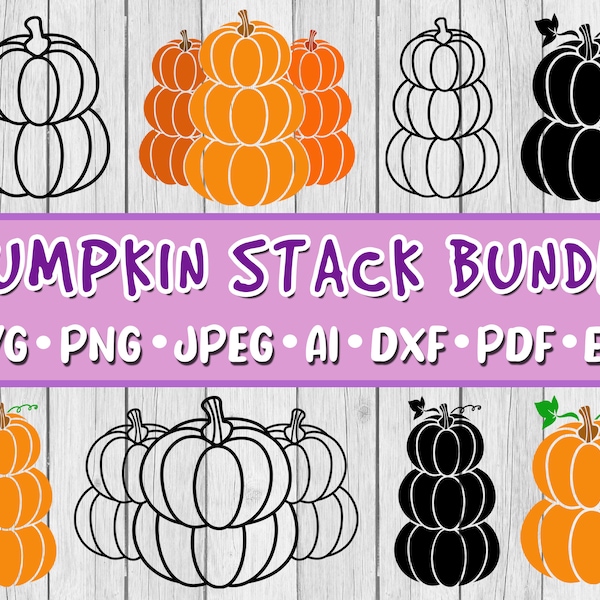 Pumpkin Stacked Svg - Etsy