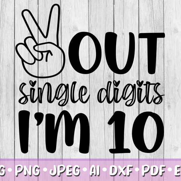 Peace Out Single Digits Invitation - Etsy