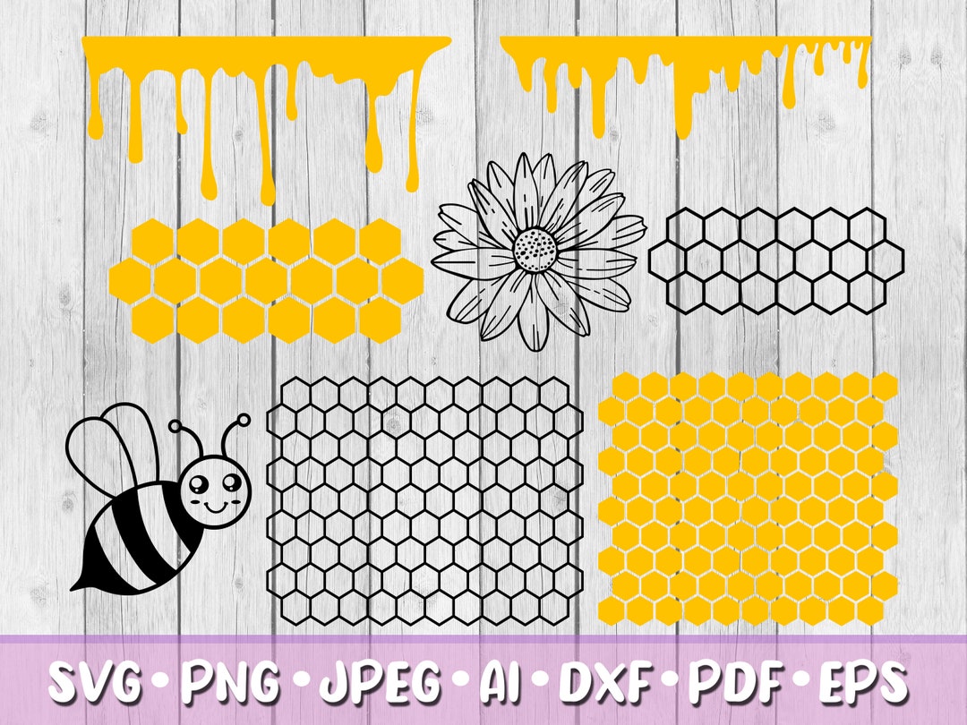 Honeycomb SVG Bundle, Bundle of 8, Digital Download, Svg, Jpeg, Png ...