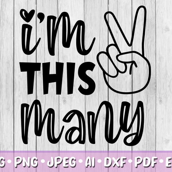 I'm This Many - Etsy
