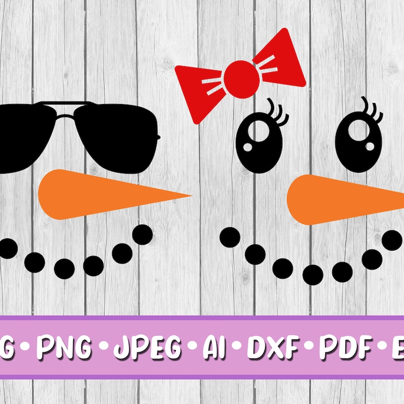 Snowman Faces Jpeg - Etsy