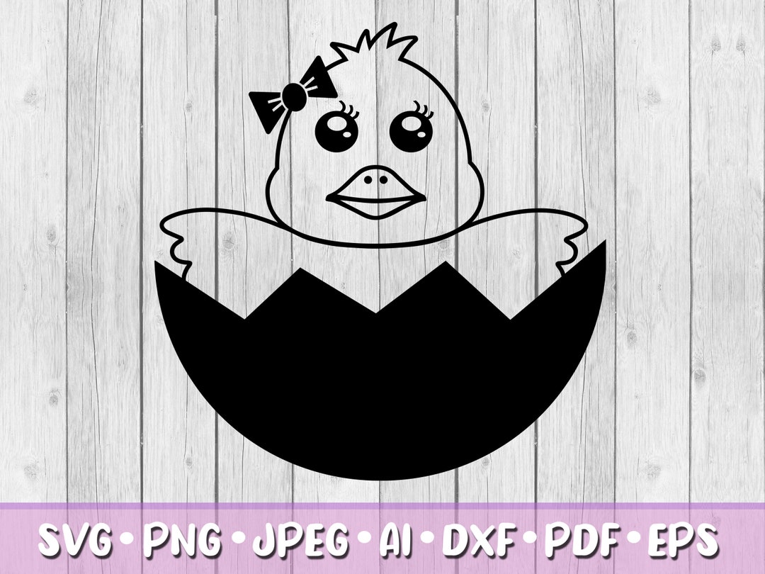 Pollito SVG, Descarga digital, Svg, Jpeg, Png, Dxf, Eps, Ai, Clipart de ...