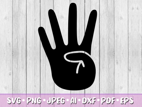 Number Four Silhouette SVG Digital Download Svg Jpeg Png - Etsy
