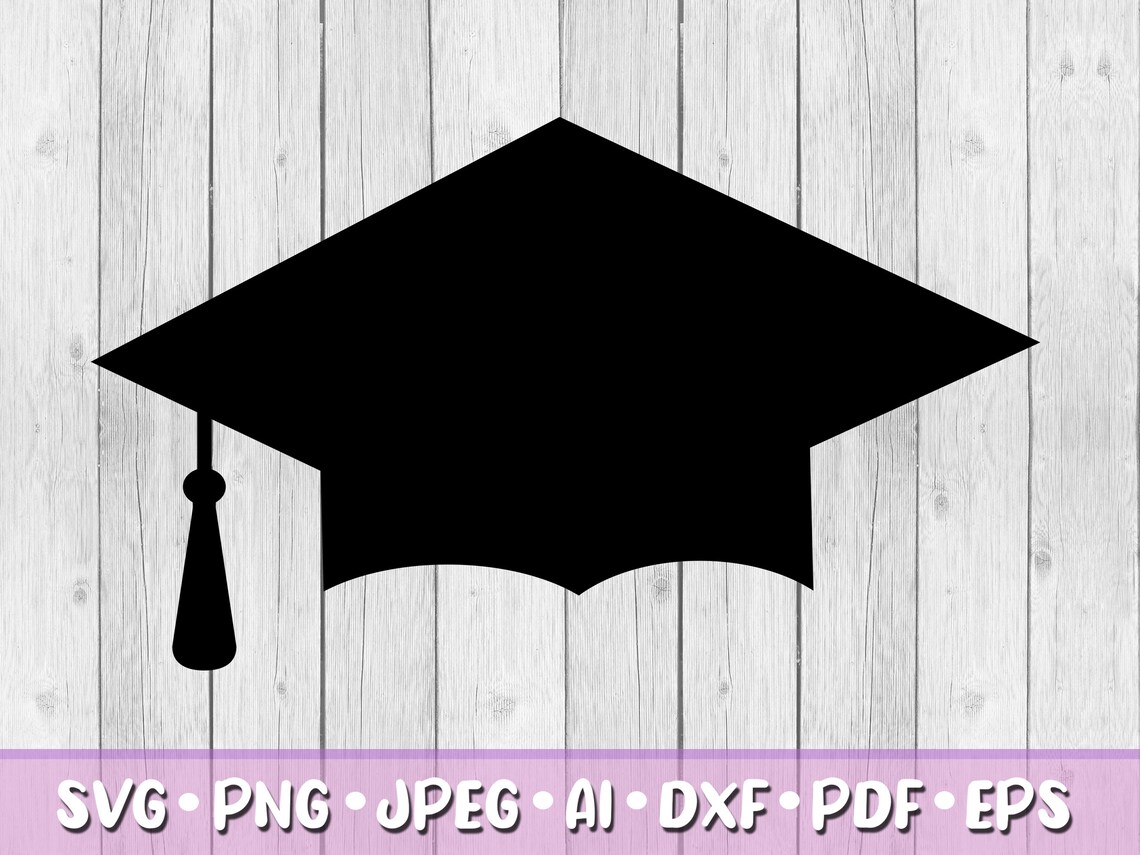Graduation Cap SVG, Digital Download, Svg, Jpeg, Png, Dxf, Eps, Ai ...