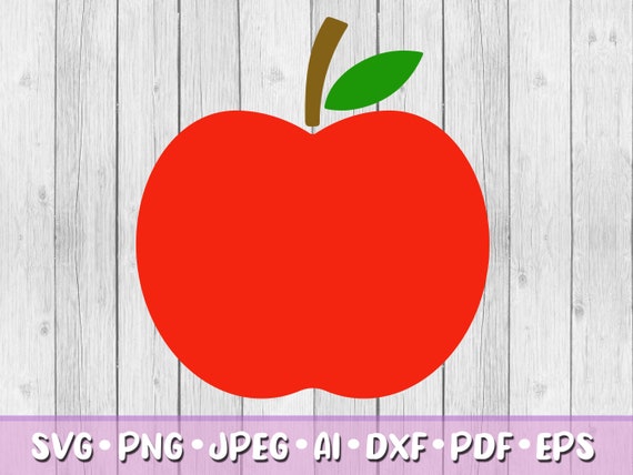 Red Apple SVG Digital Download Svg Jpeg Png Dxf Eps Ai | Etsy
