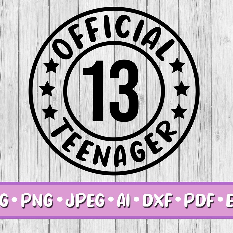 Official Teenager Svg - Etsy