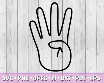 Hand SVG Digital Download Svg Jpeg Png Dxf Eps Ai PDF | Etsy