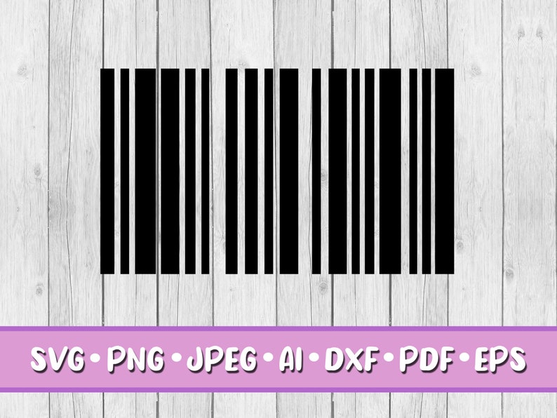 Barcode SVG Digital Download Svg Jpeg Png Dxf Eps Ai - Etsy