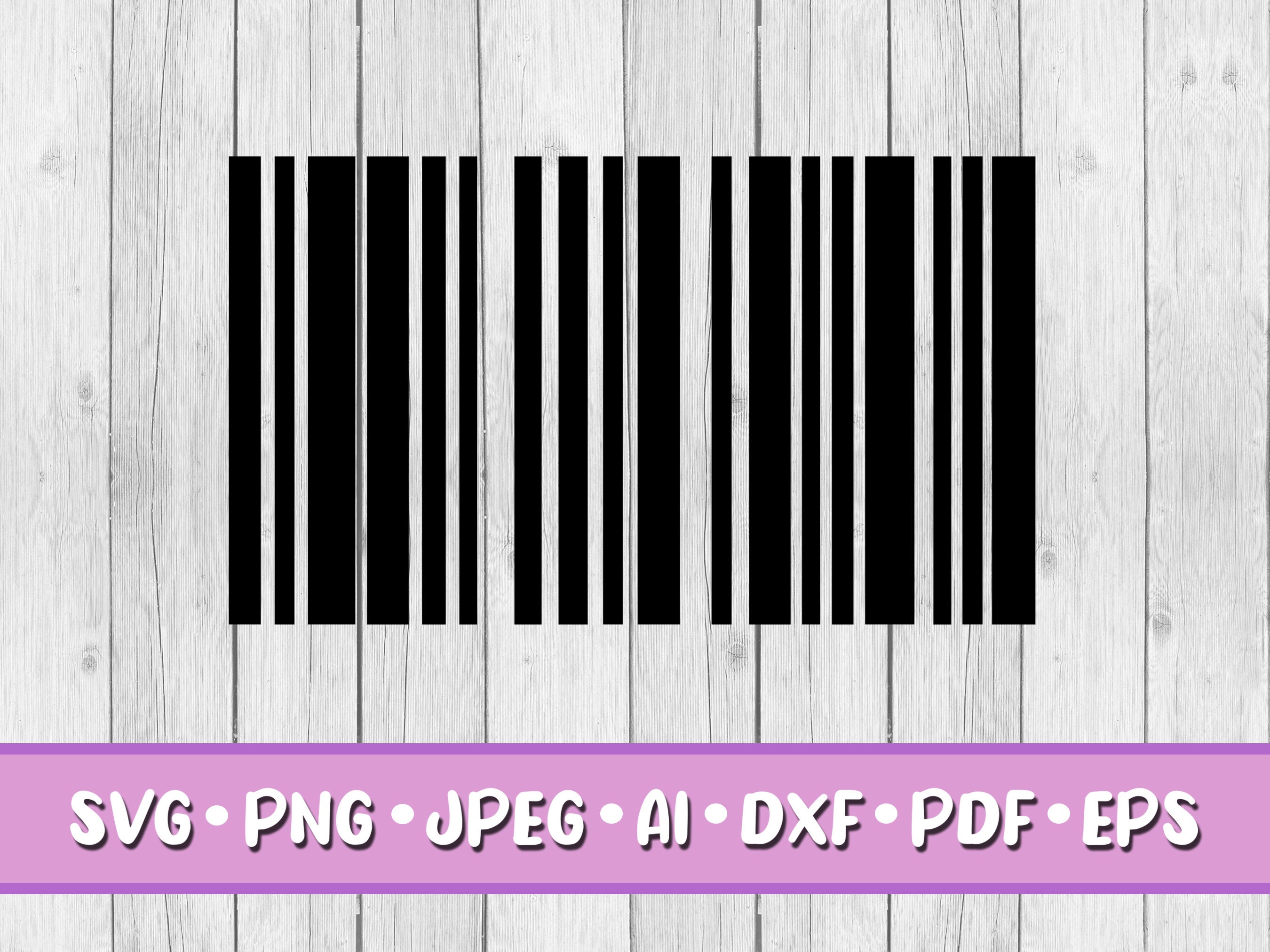 Código de barras SVG Descarga digital Svg Jpeg Png Dxf - Etsy España