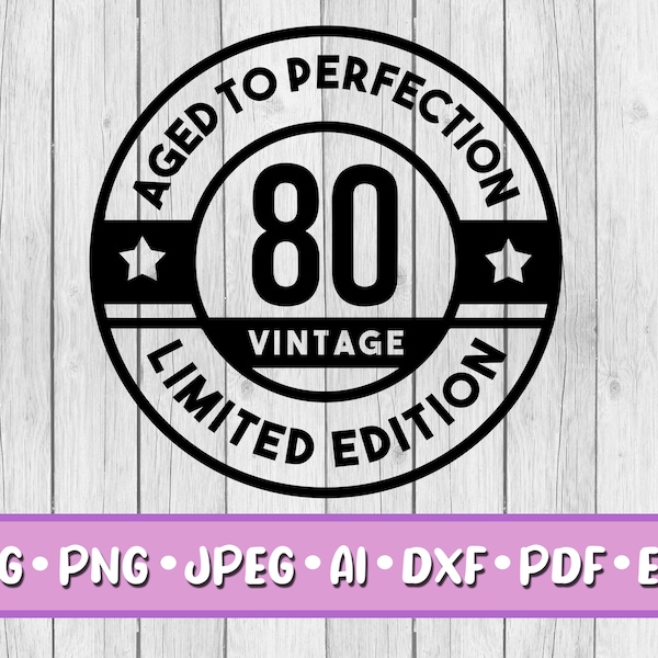 80th Birthday Logo - Etsy