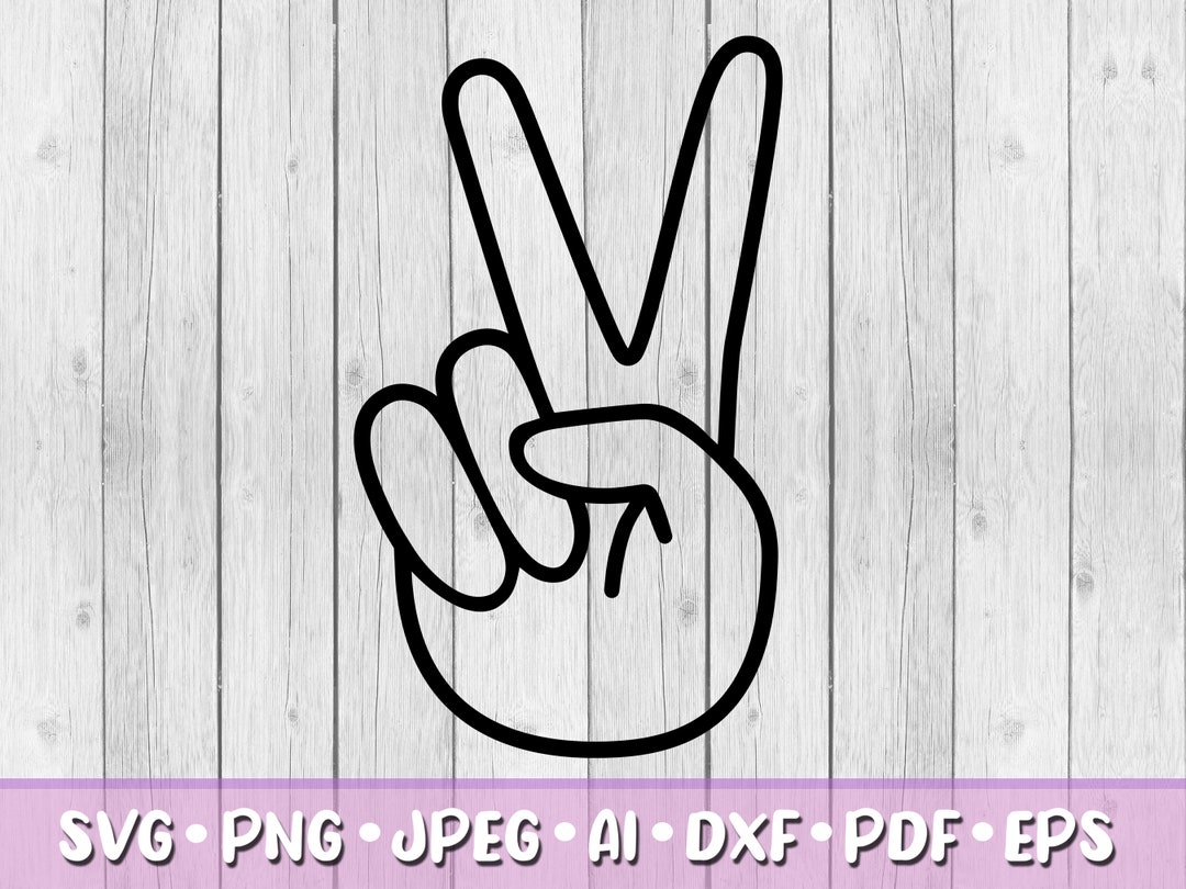 Peace Sign SVG, Digital Download, Svg, Jpeg, Png, Dxf, Eps, Ai, PDF ...