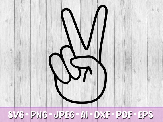 Peace Sign SVG Digital Download Svg Jpeg Png Dxf Eps | Etsy