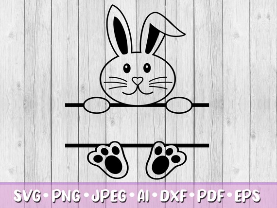 Cute Bunny Name Frame SVG Digital Download Svg Jpeg Png | Etsy
