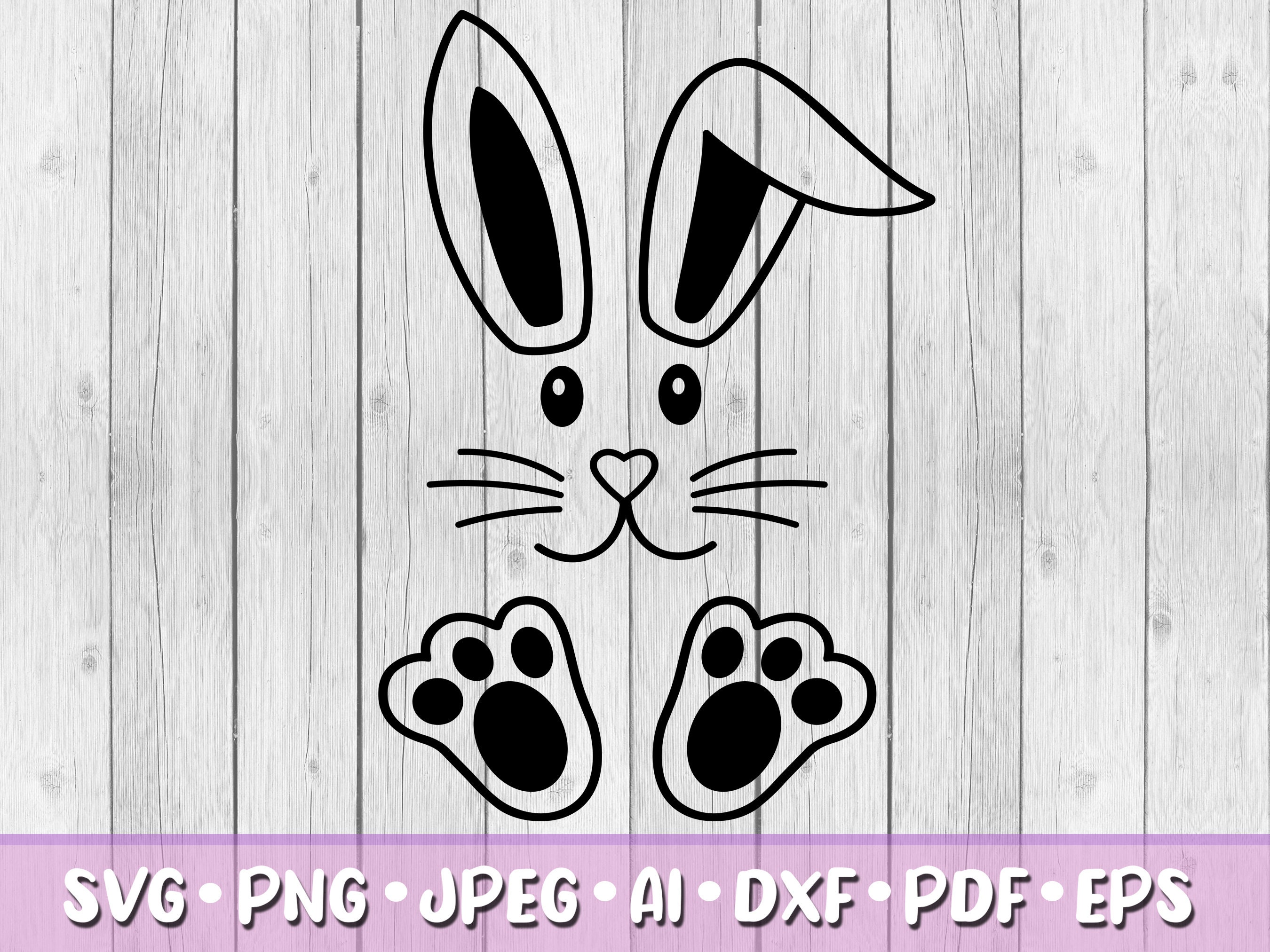 Bunny SVG Digital Download Svg Jpeg Png Dxf Eps Ai - Etsy Australia
